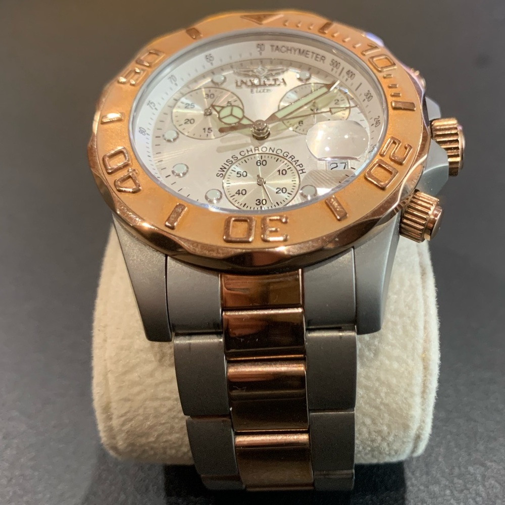 Invicta Swiss Elite Chronograph Stainless Steel/Rose … - Gem